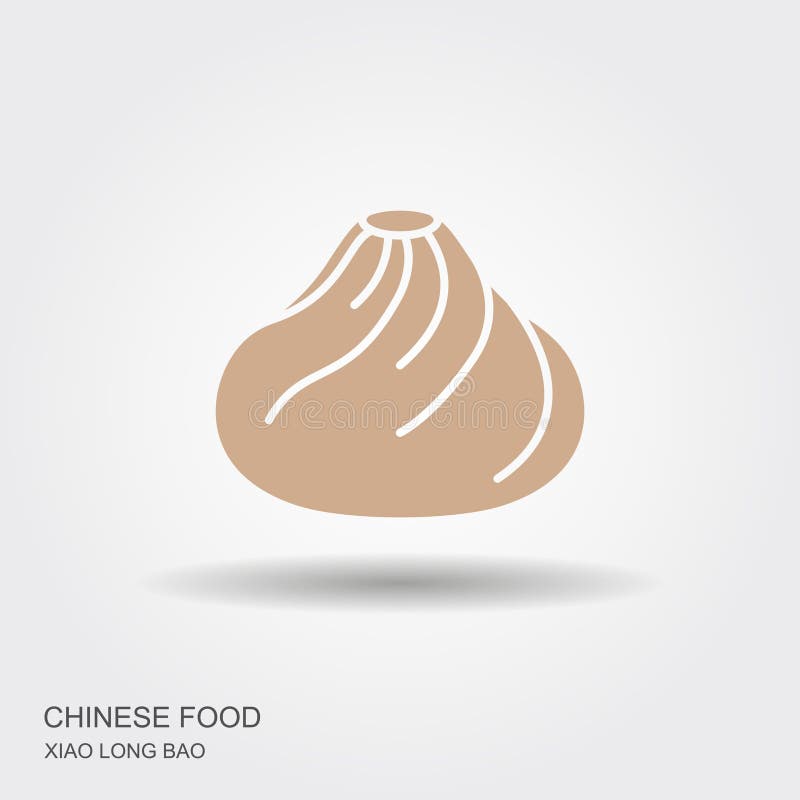Chinese Xiao Long Bao or Steamed Dumpling. Vector Icon Stock ...