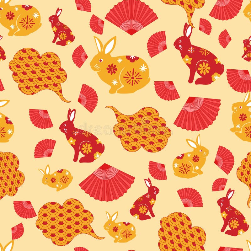 Chinese Year Rabbit Fashion Stock Illustrations – 136 Chinese Year ...