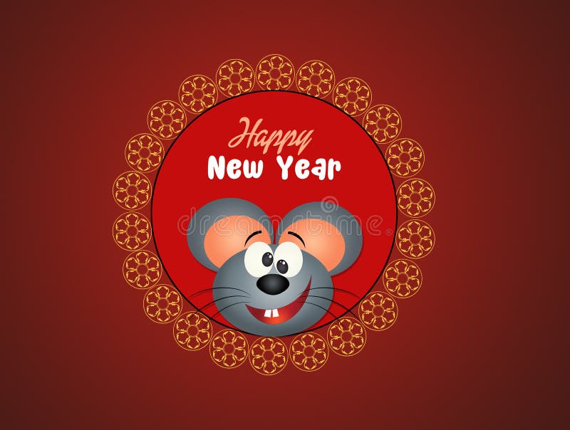 Chinese Year of the rat stock illustration. Illustration of celebration ...