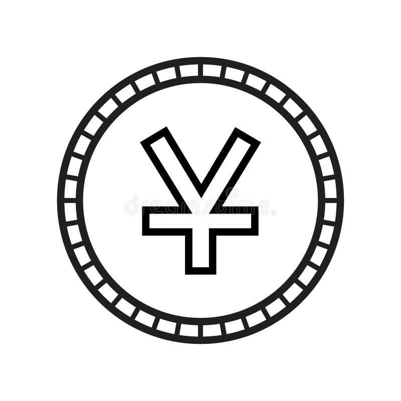 Chinese Yuan Currency Symbol Coin Stock Vector - Illustration of ...