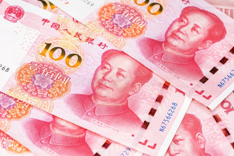 Chinese 100 Yuan Renminbi Banknotes, Stock Photo - Image of finance ...