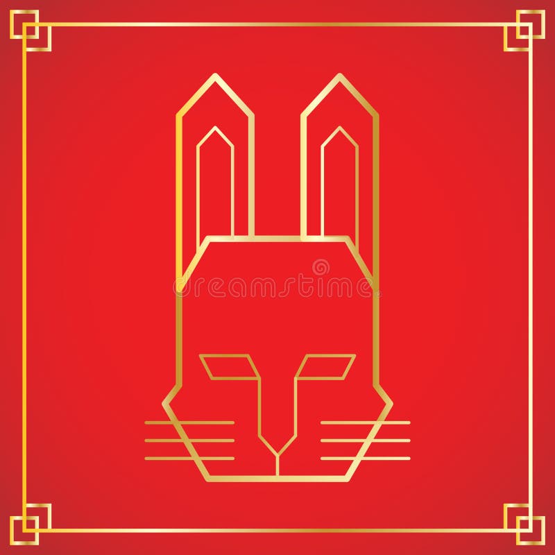 Chinese Zodiac Rabbit. Vector Illustration Decorative Design Stock ...