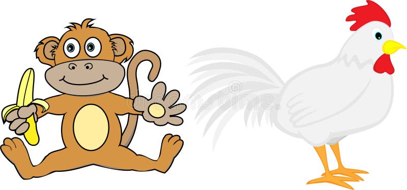 Chinese Zodiac Set 5 : Monkey and Rooster Stock Vector - Illustration ...