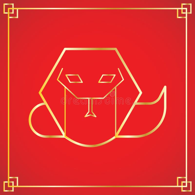 Chinese Zodiac Snake. Vector Illustration Decorative Design Stock ...