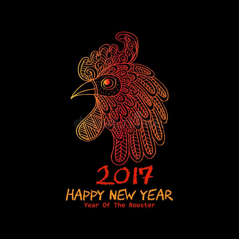 Chinese Zodiac Symbol of the 2017 Year. Stock Illustration ...