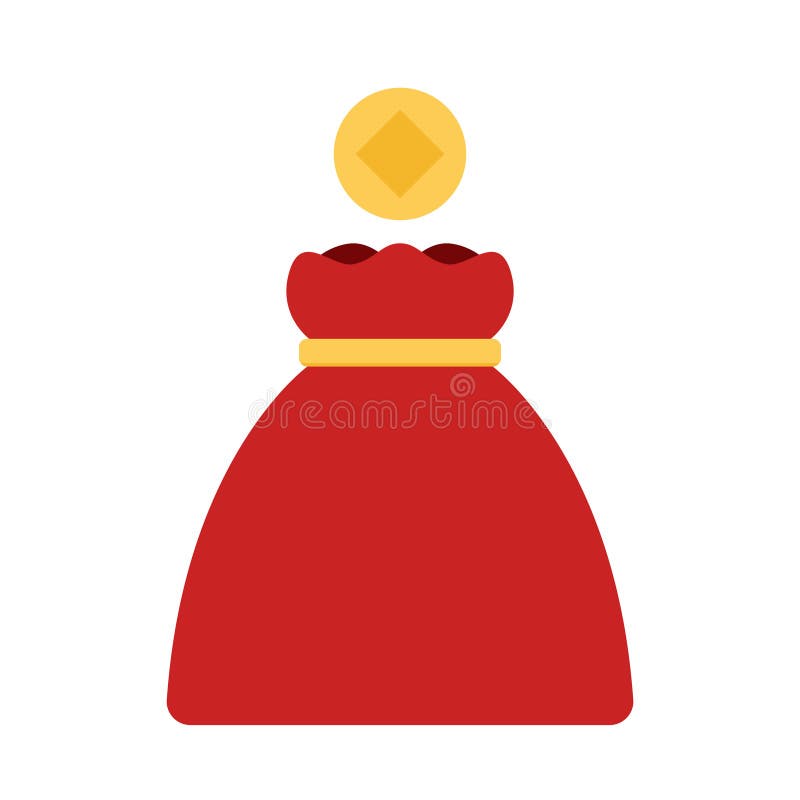 Chinese New Year Money Pocket Vector. Chinese Money Bag Vector Stock ...