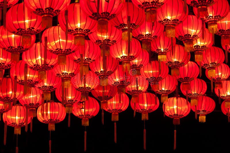 Traditionelle Asiatische Culorful Laternen Auf Chinesischem Markt ...