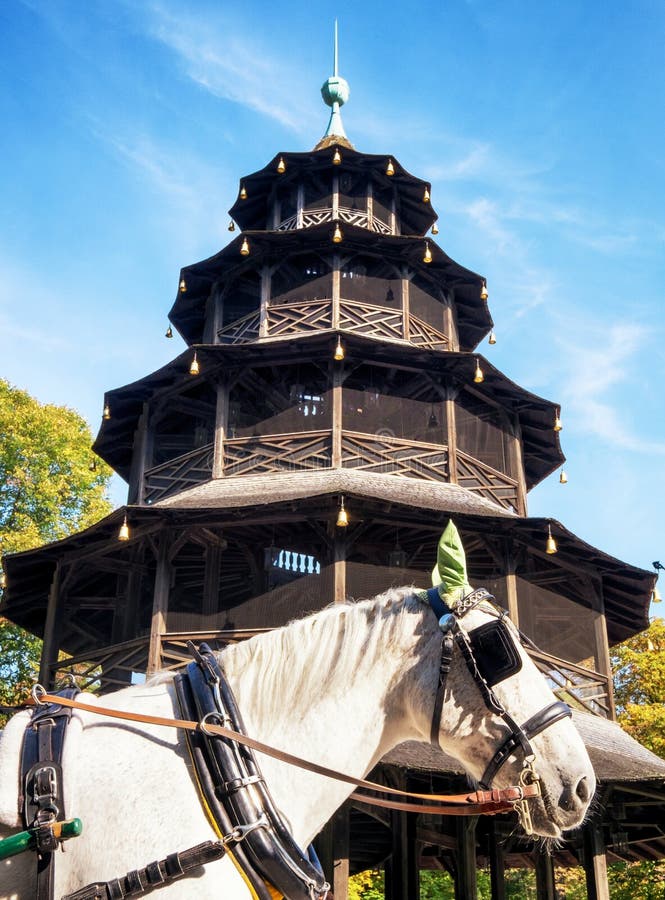 Chinesischer turm - munich stock photo. Image of black - 69504876