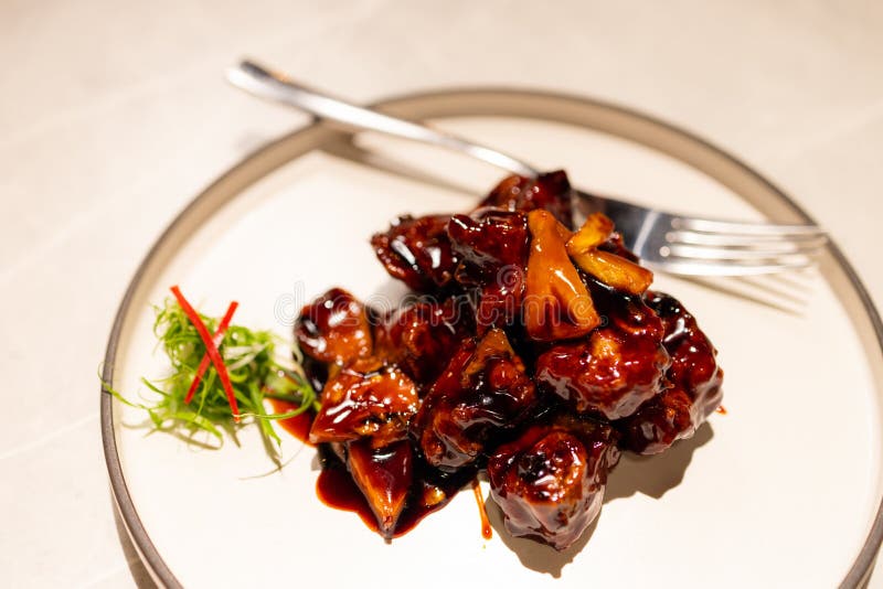 Chinse cuisine peking pork stock image. Image of sauce - 265545611