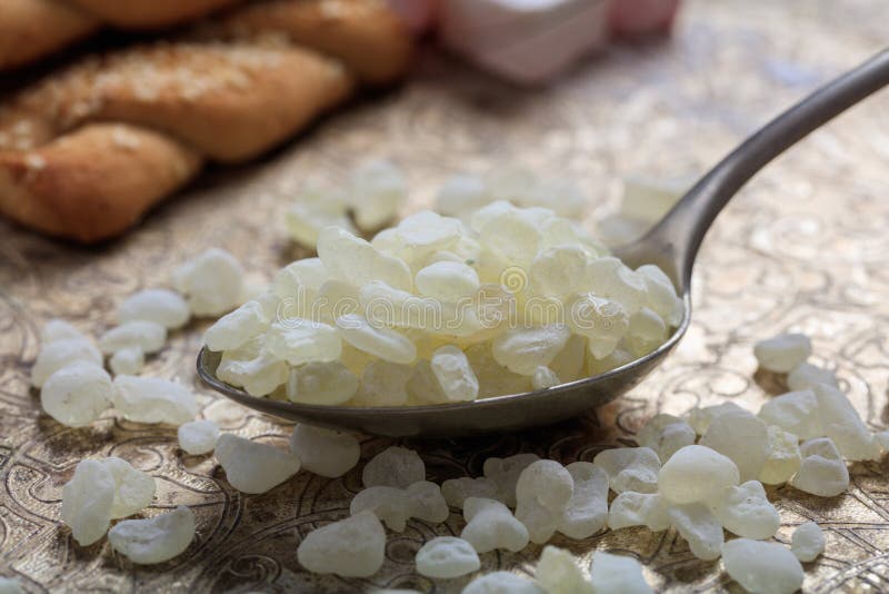 Chios Mastic Tears on Silver Background Stock Image - Image of silver ...