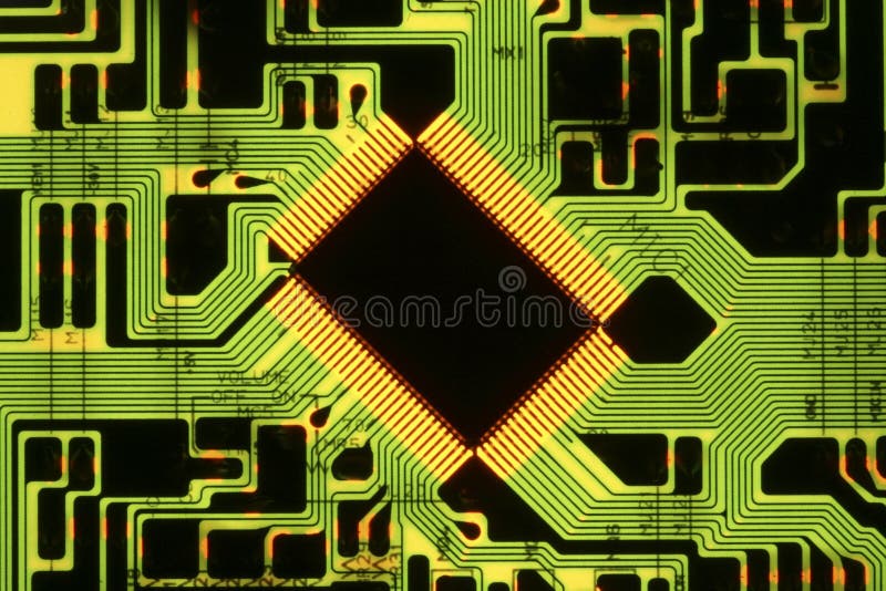 Chip auf Leiterplatte stockbild. Bild von chip, schaltung - 40854897
