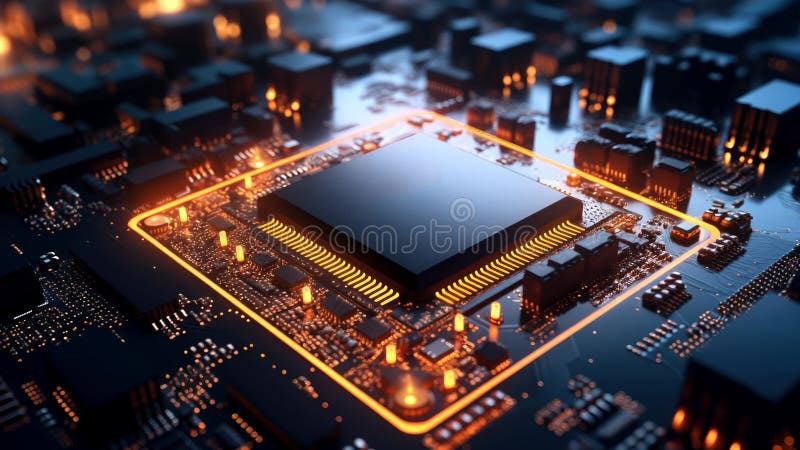 Chip with Backlight and Close-up Details Stock Footage - Video of ...