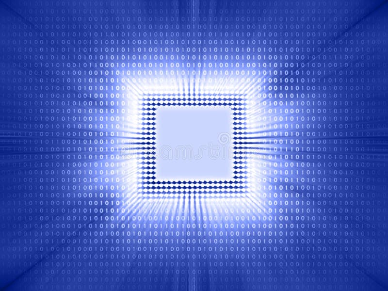 Chip Binary Code stock illustration. Illustration of chip - 596774