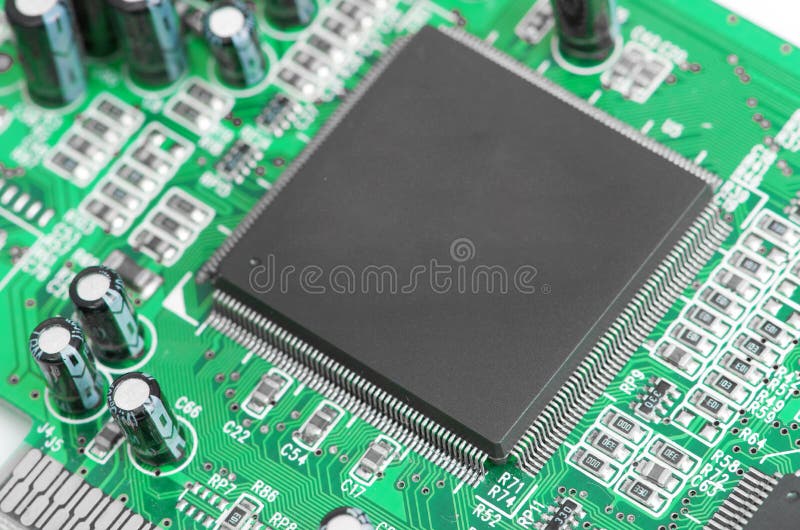 Chip on the board computer stock photo. Image of hardware - 25096146