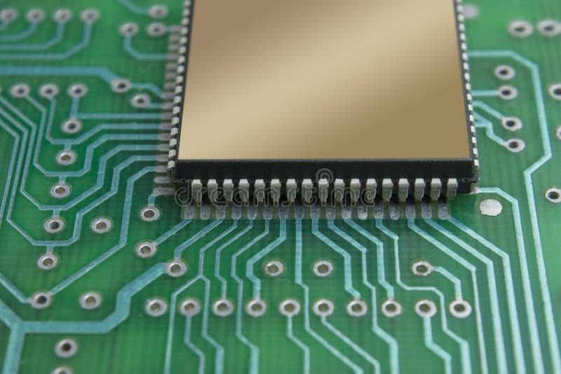 Chip on the board stock image. Image of connection, board - 77771209