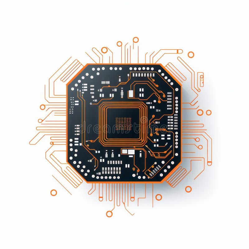 Minimalistic Electronic Circuit Background with Cryptopunk Style Stock ...