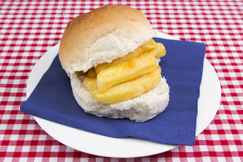 Chip Butty stock photo. Image of food, british, recipe - 63452900