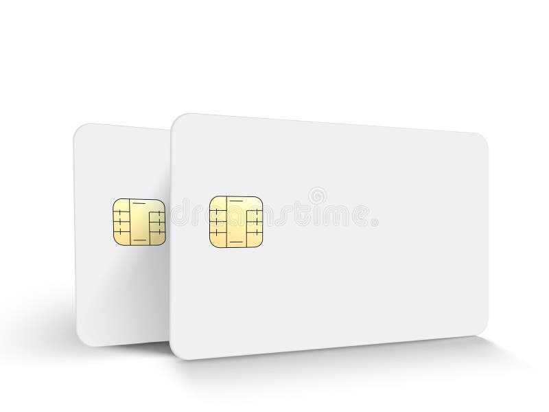 Chip card in bianco illustrazione vettoriale. Illustrazione di banda ...