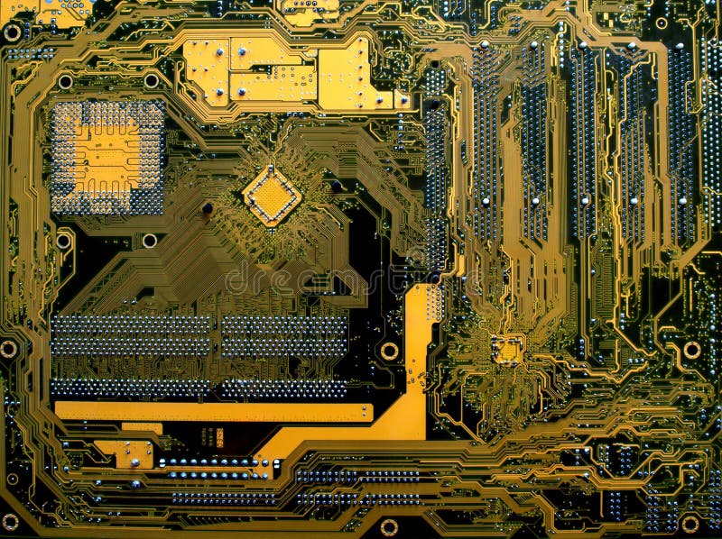 The Chip of the Computer S Motherboard Stock Photo - Image of font ...