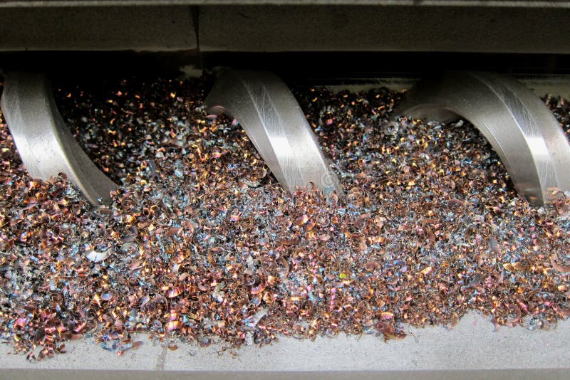 Chip conveyor stock photo. Image of coil, mill, metalworking - 51904694