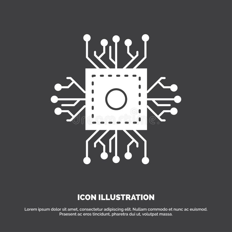 Chip, Cpu, Microchip, Processor, Technology Icon. Glyph Vector Symbol ... Chip, Cpu, Microchip, Processor, Technology Icon. Glyph Vector Symbol ...