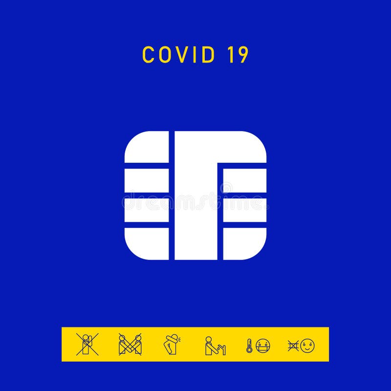 Chip of Credit Card Icon. Graphic Elements for Your Design Stock ...