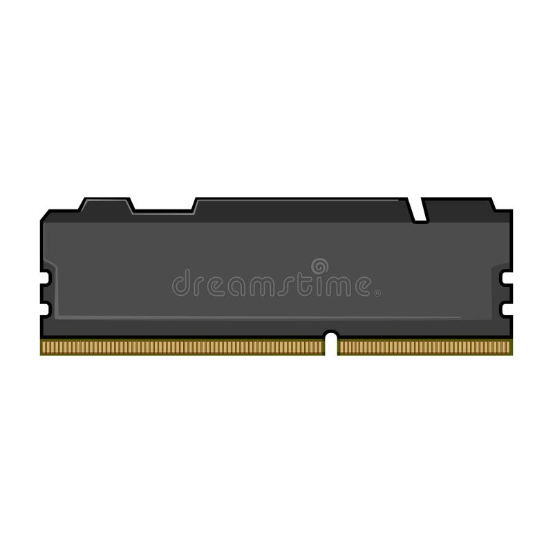 Chip Desktop Memory Cartoon Vector Illustration Stock Vector ...