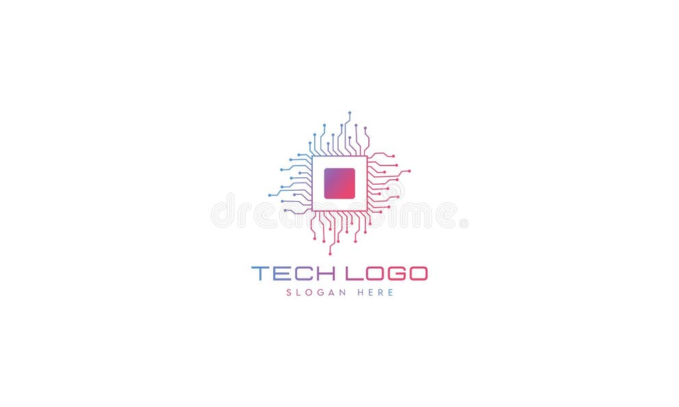 Chip Digital Logo Design Template, Tech, CPU, Chip, Electronic Logo ...