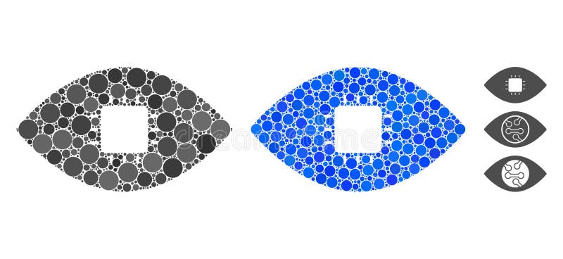 Chip Eye Retina Composition Icon of Spheric Items Stock Vector ...