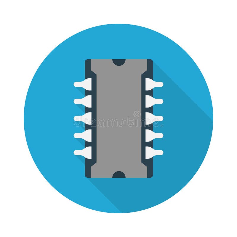 Chip flat vector icon stock vector. Illustration of vector - 157479851