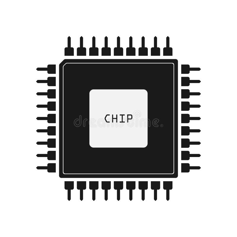 Chip Icon. Chip of an Electronic Device. Simple Design Stock Vector ...