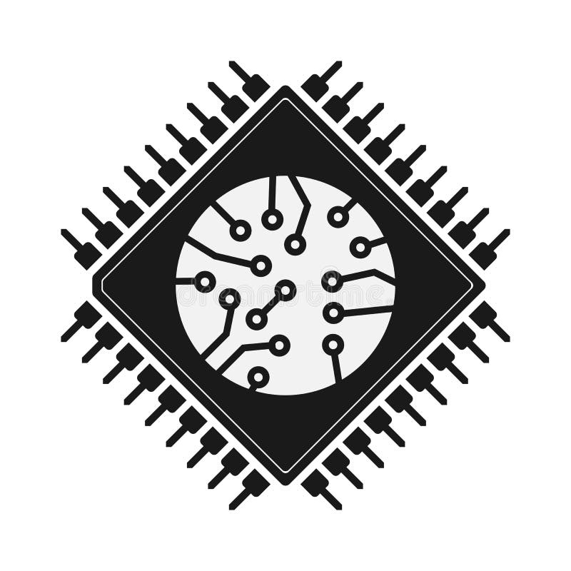 Chip Icon. Chip of an Electronic Device Stock Vector - Illustration of ...