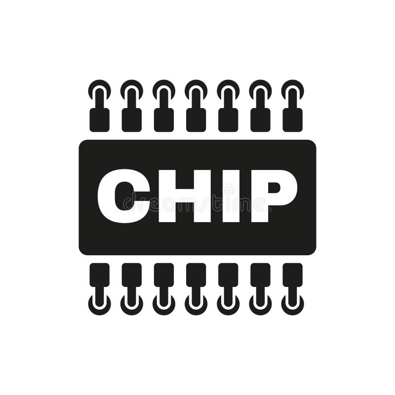 The Chip Icon. Hardware and Processor, Technology Symbol Stock Vector ...