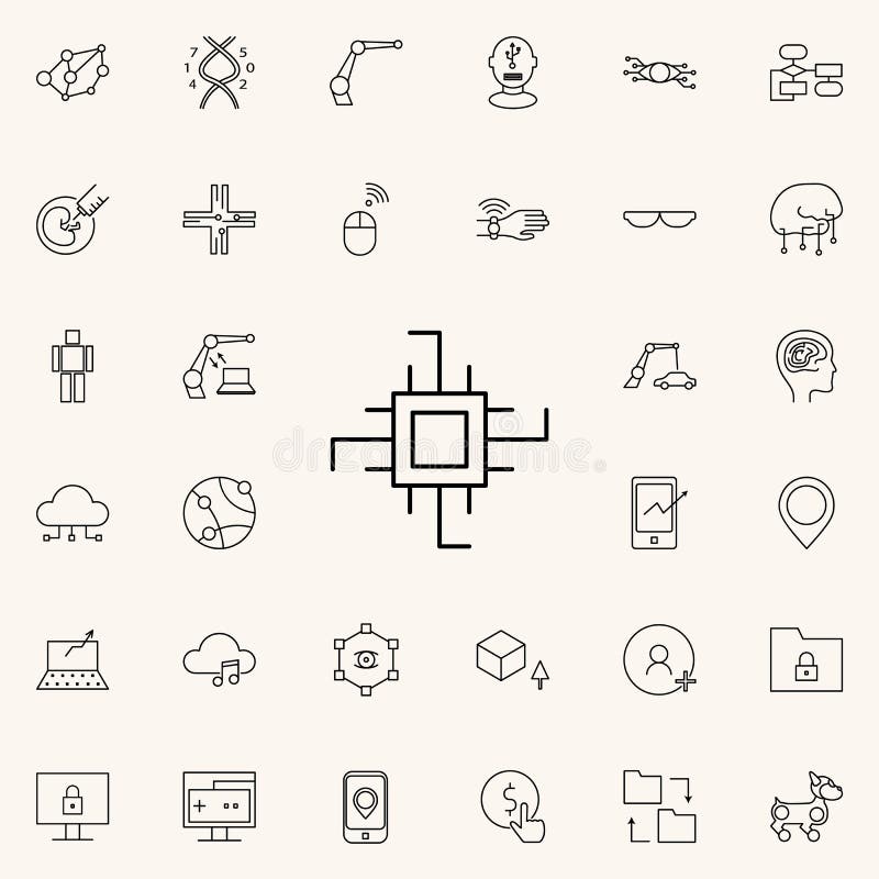 Chip Icon. New Technologies Icons Universal Set for Web and Mobile ...