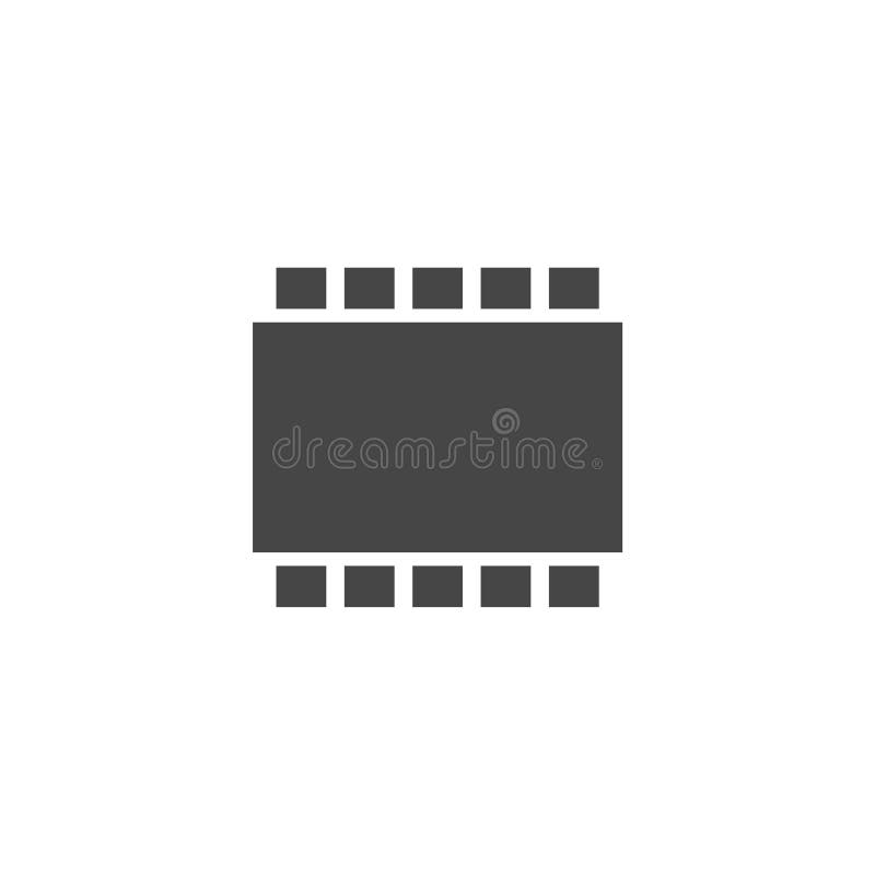 Chip Icon stock vector. Illustration of device, engineering - 124566085