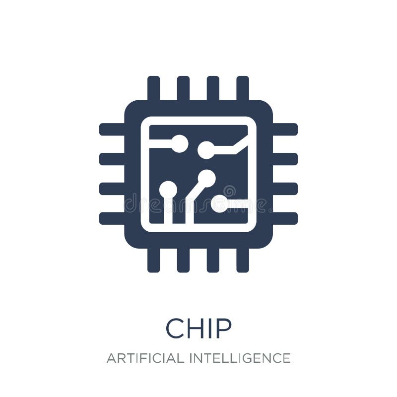 Chip Icon. Trendy Flat Vector Chip Icon on White Background from Stock ...