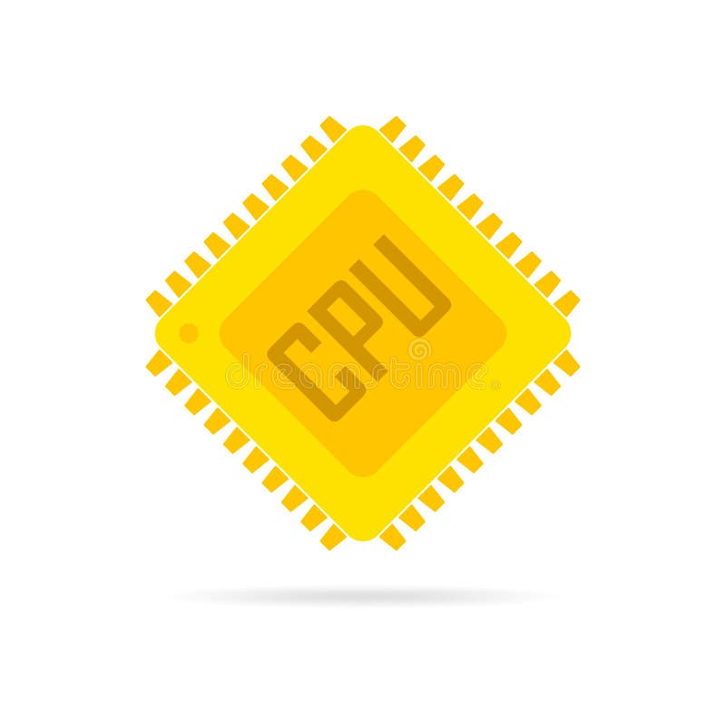 Chip Icon. Vector Illustration. Stock Illustration - Illustration of ...