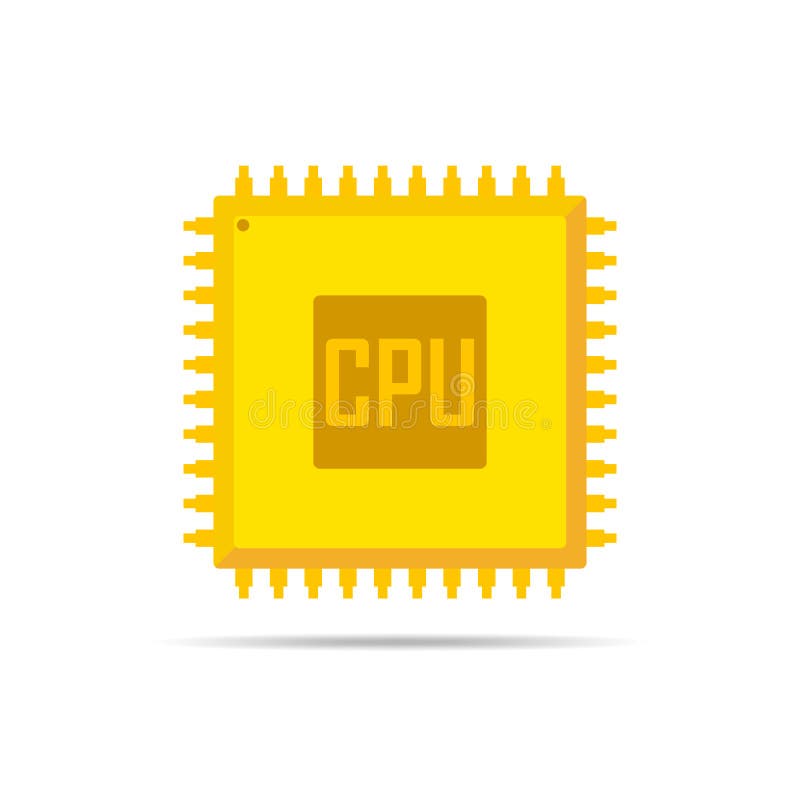 Chip Icon. Vector Illustration. Stock Illustration - Illustration of ...