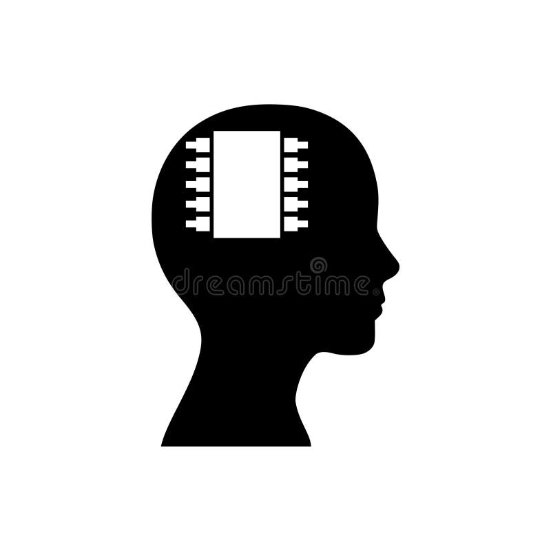 Ai Chipset with Human Brain on Computer Circuit Board. Ai CPU Concept ...