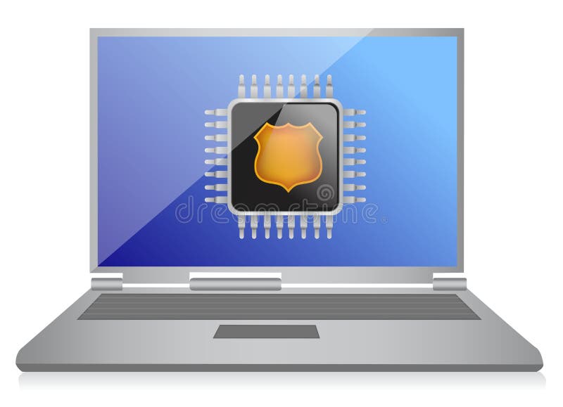 Laptop Computer Connected To a Cloud Via Wifi. Stock Illustration ...