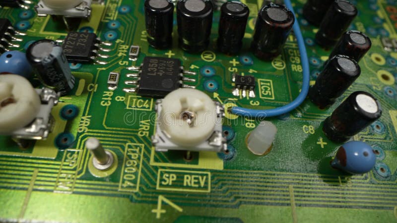 Chip with May Transistors Transistor on Motherboard. Technology in ...