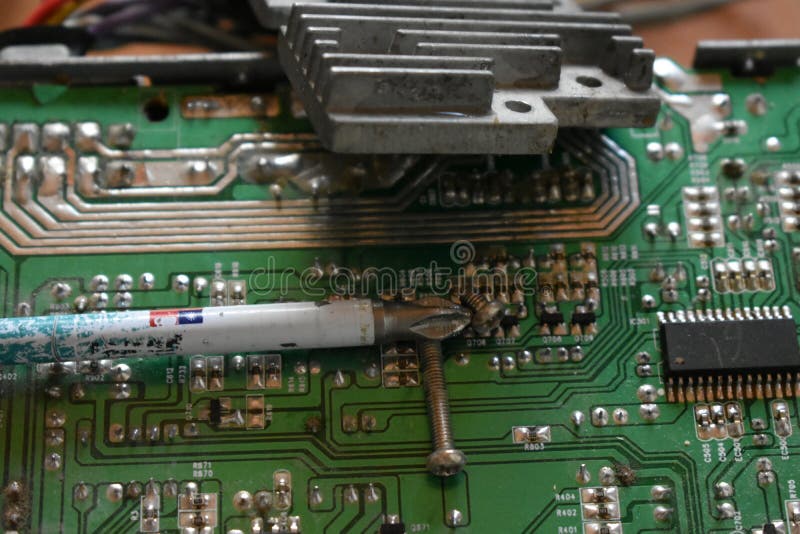 Chip, Microcircuit, Microchip, Integrated Circuit Stock Photo - Image ...