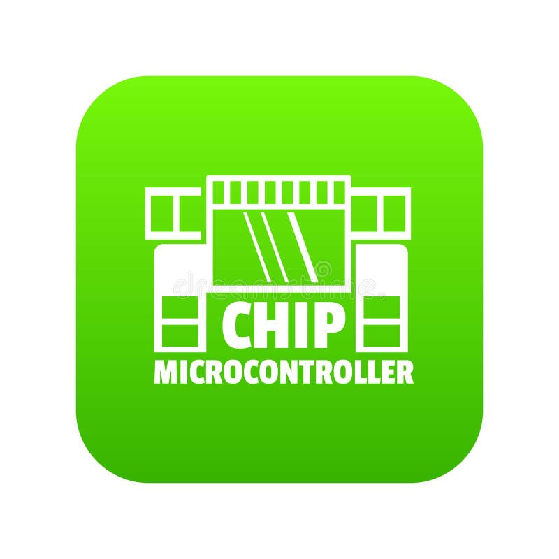 Chip Microcontroller Logo, Simple Gray Style Stock Vector ...