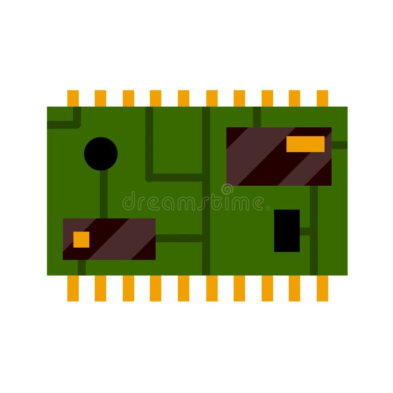 Microchip, Microprocessor, Microscheme Flat Vector Icon Stock ... Microchip, Microprocessor, Microscheme Flat Vector Icon Stock ...