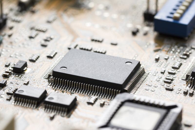 Chip in Mother board stock image. Image of component - 56028095