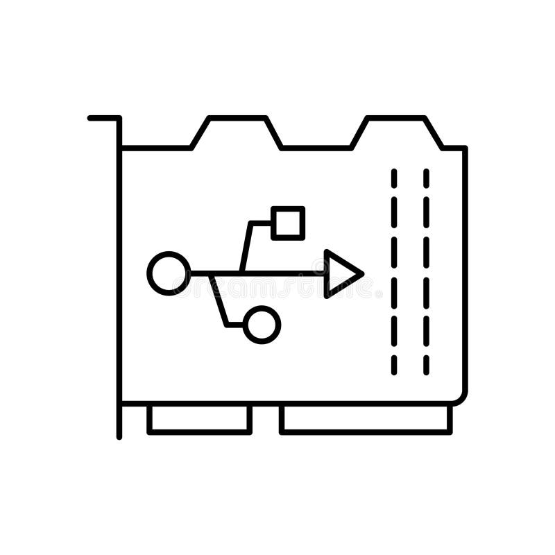 Chip Outline Vector Icon that Can Easily Edit or Modify.. Stock Vector ...