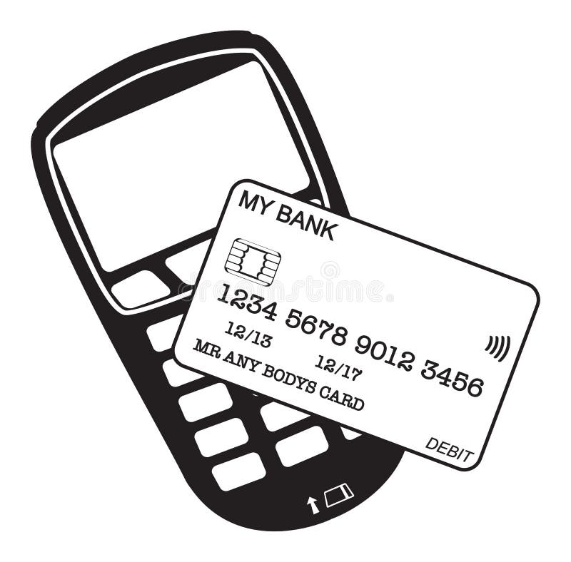 Debit Card Empty Silhouettes Stock Illustration - Illustration of ...