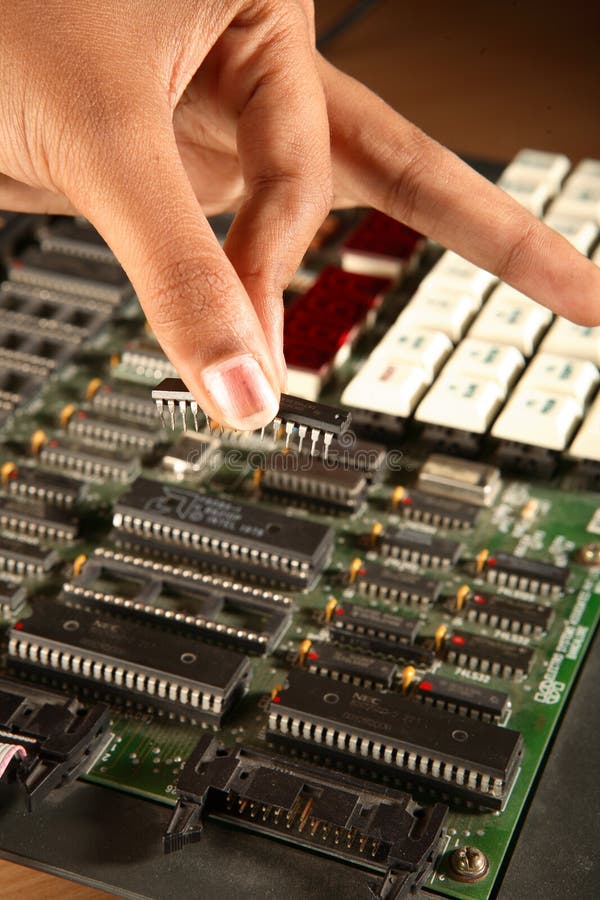 Chip Placement stock image. Image of fingers, repairing - 8882699