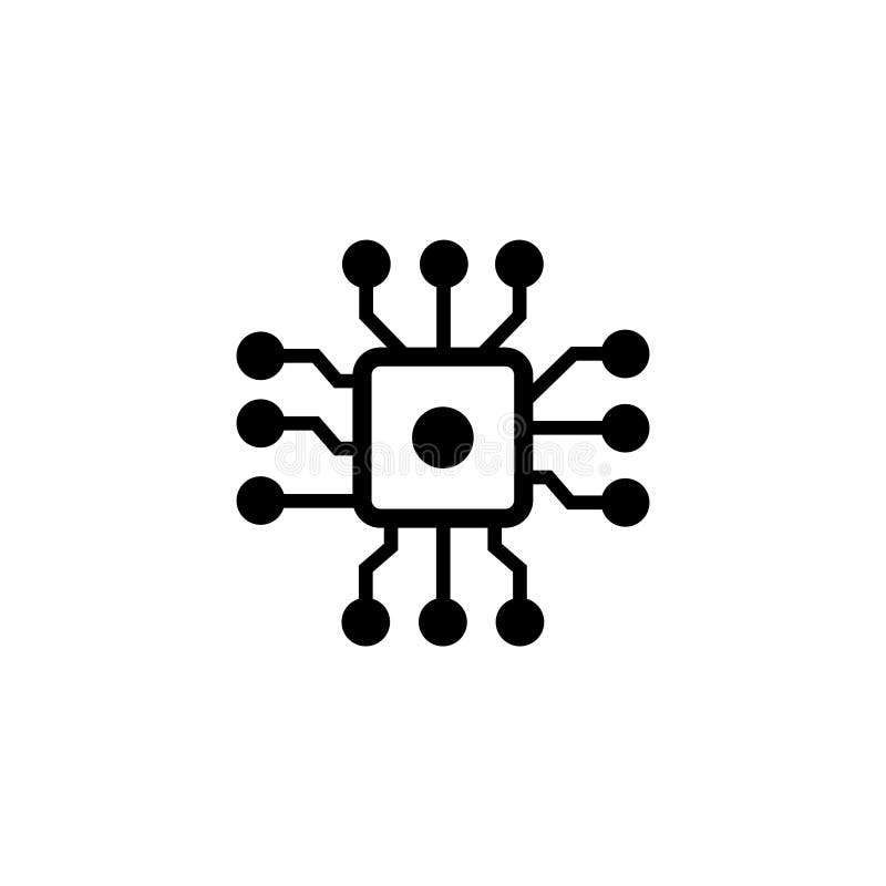 Microchip, Microprocessor, Microscheme Flat Vector Icon Stock ... Microchip, Microprocessor, Microscheme Flat Vector Icon Stock ...