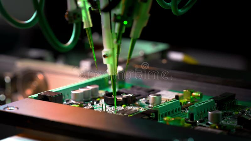 Chip with May Transistors Transistor on Motherboard. Technology in ...
